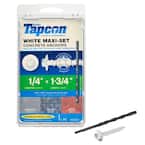 Tapcon 1/4 in. x 1-3/4 in. Maxi-Set White Hex-Head Concrete Anchors (75 ...