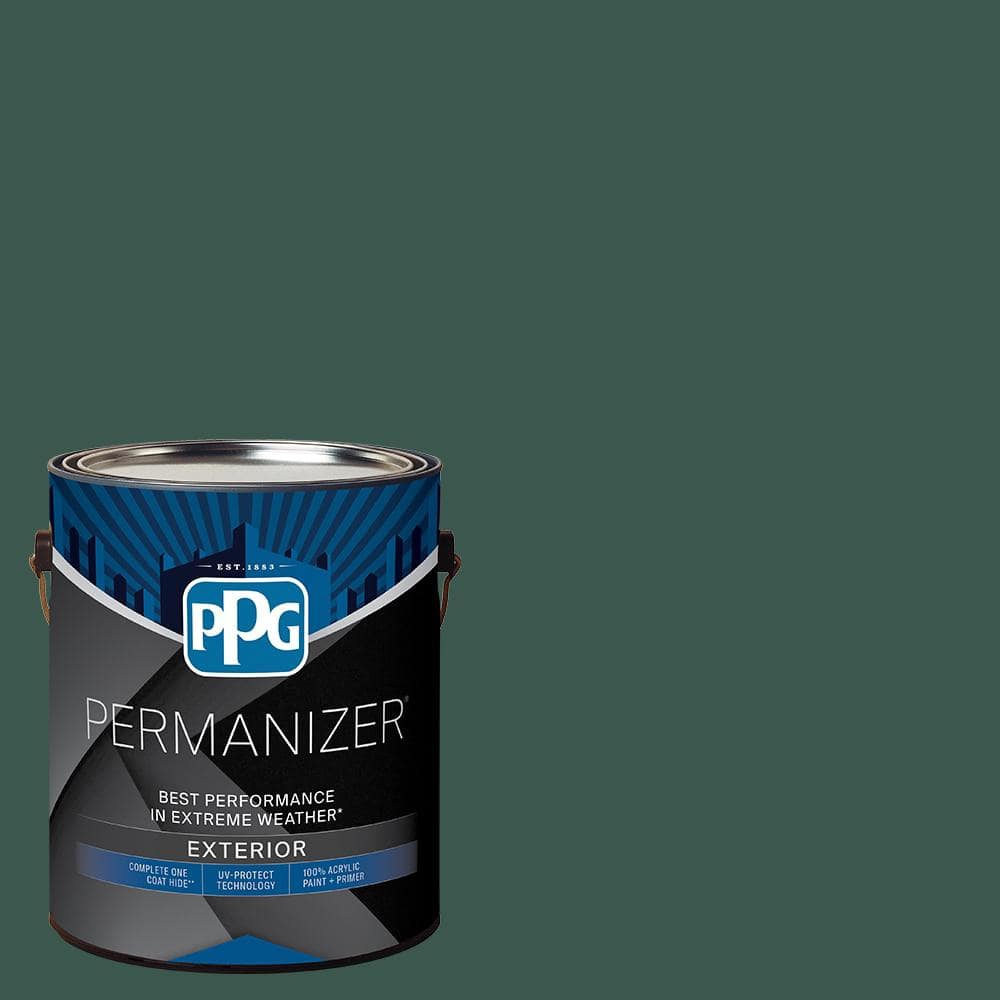 PERMANIZER 1 Gal. PPG1138-7 Midnight Clover Flat Exterior Paint PPG1138 ...