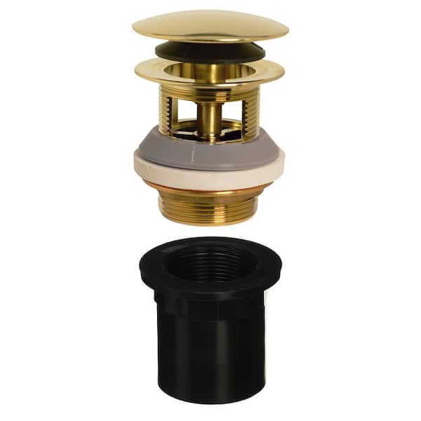 Westbrass Integrated Overflow Drain 1-1/2 in. NPSM Coarse Thread Tip ...