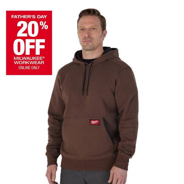 Milwaukee Men's 2X-Large Red Midweight Long-Sleeve Pullover Hoodie 352R ...