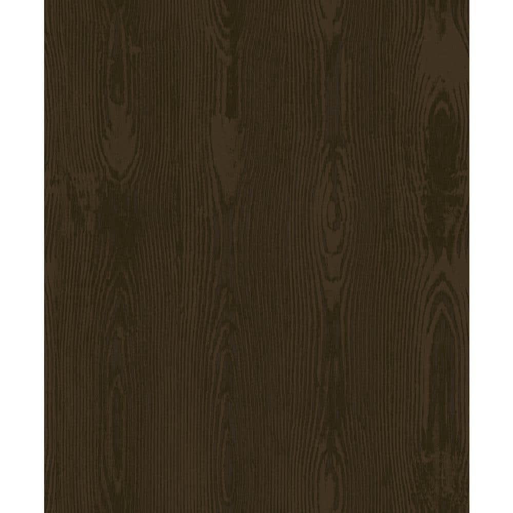Brewster Jaxson Brown Faux Wood Paper Strippable Roll (Covers 57.8 sq ...
