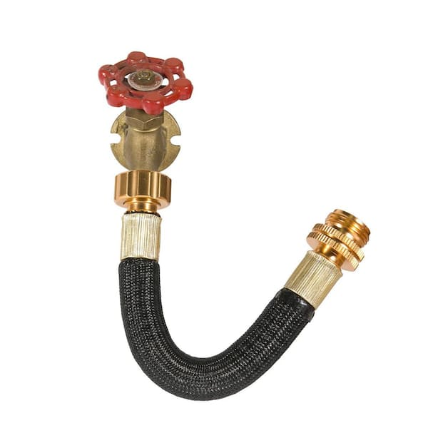 OGETFUUR 0.8 ft. Aluminum Alloy Garden Hose Extension Flexible Adapter ...
