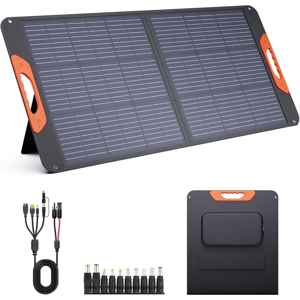 Lukyamzn 100-Watt Monocrystalline Portable Solar Panel Foldable for ...
