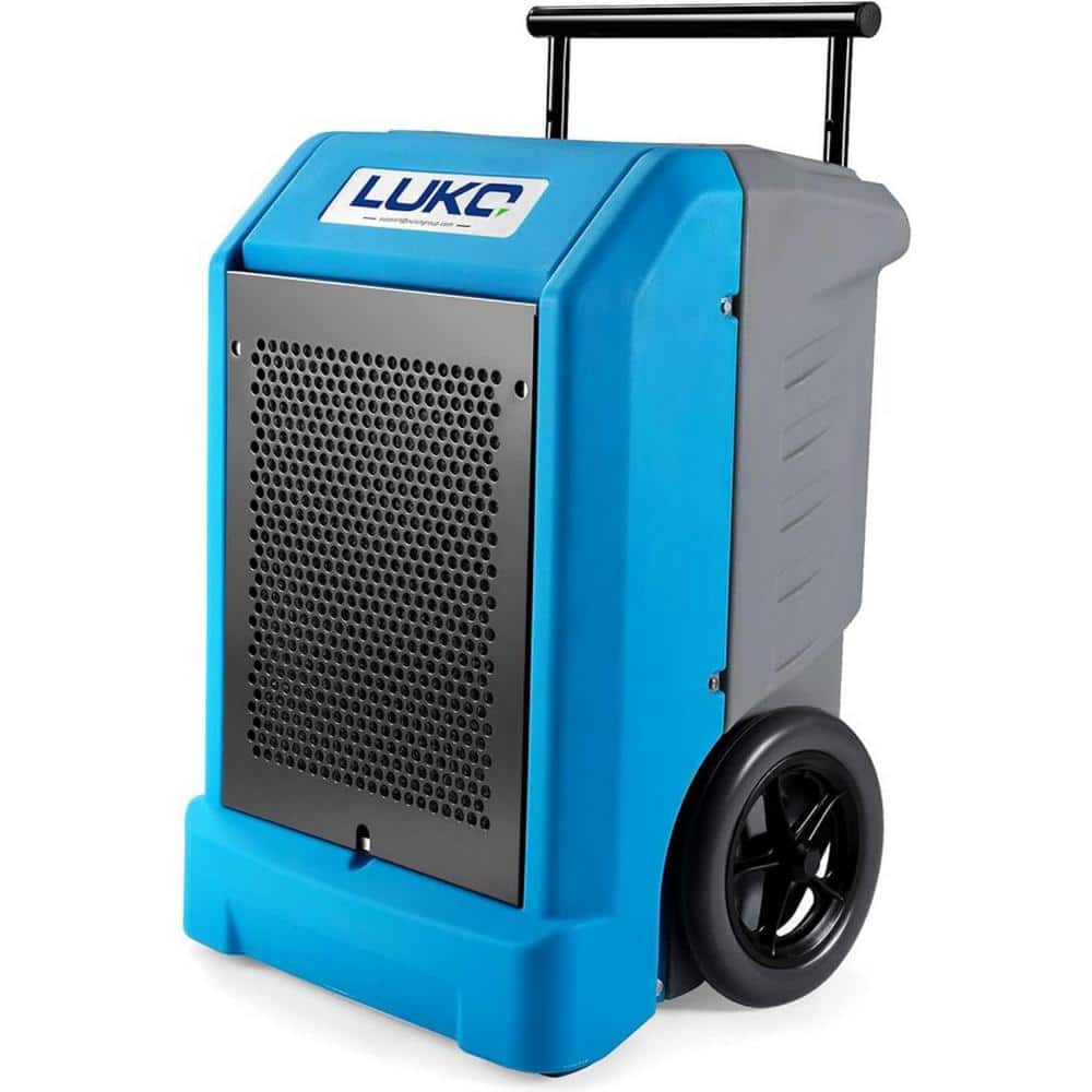 LUKO 230 pt. 8,000 sq.ft. Bucketless Commercial Dehumidifier in. Blue with Pump, Automatic ...