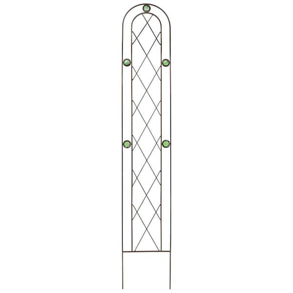 FAWEY TRED INC 60 in. Metal Garden Emerald Series Trellis Bronze ...