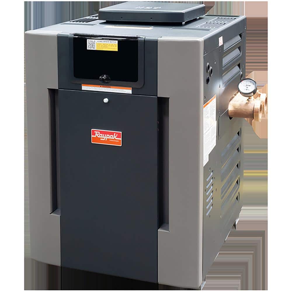 Raypak ASME 407,000 BTU Low Nox Natural Gas Pool Heater Copper Bronze ...