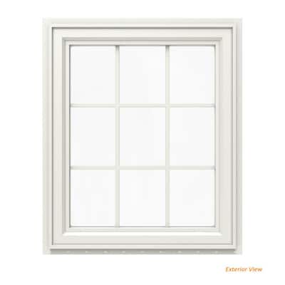 JELD-WEN 29.5 in. x 35.5 in. V-4500 Series White Vinyl Right-Handed ...