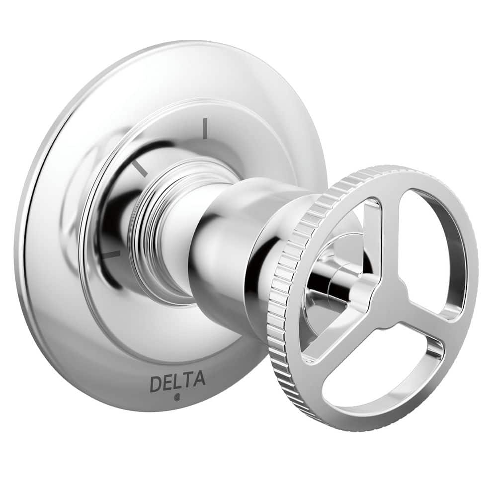 Delta Trinsic Wheel 1-Handle Wall Mount 3-Function Diverter Valve Trim ...