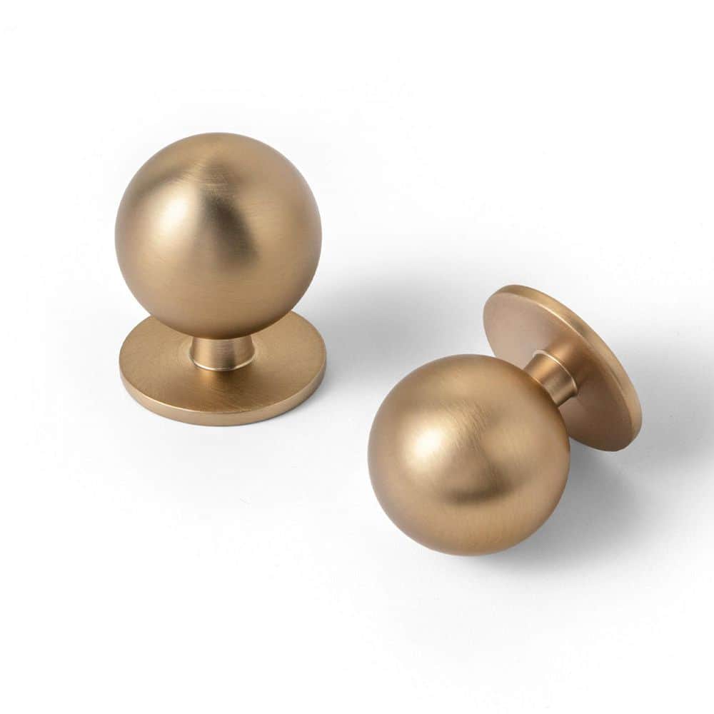 Goo-Ki 12-Pack 1-9/64 in. (29mm) Sleek Round Champagne Bronze Zinc ...