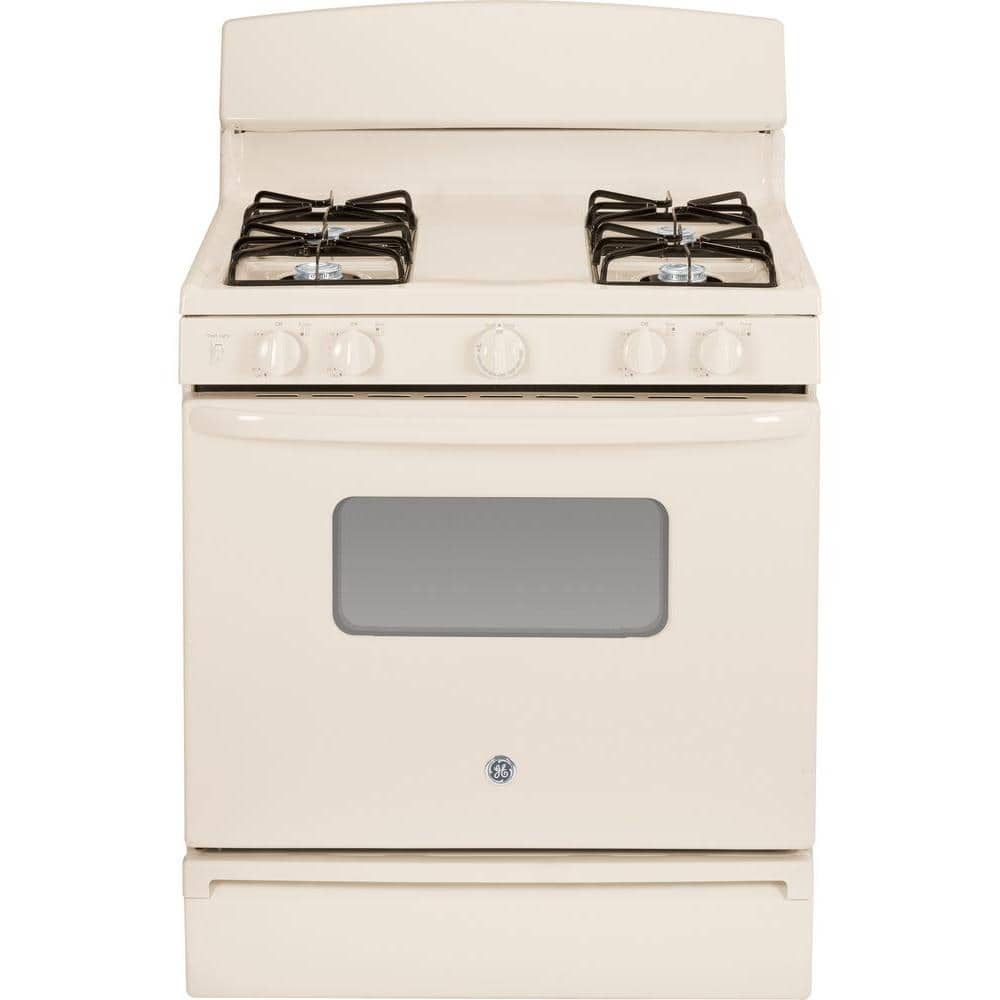 GE 4.8 cu. ft. Gas Range in Bisque JGBS10DEFCC - The Home Depot