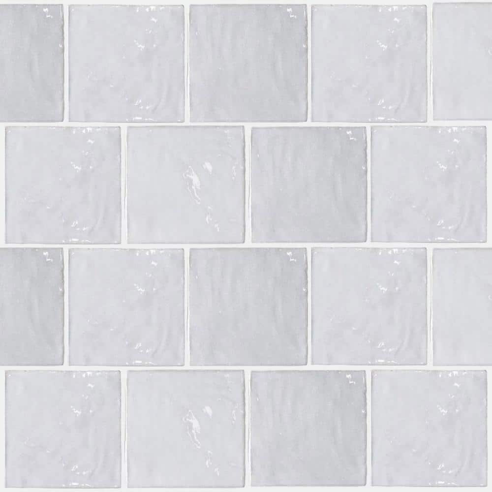 Apollo Tile Lavanda Blue 5.2 in. x 5.2 in. Polished Ceramic Subway Tile ...
