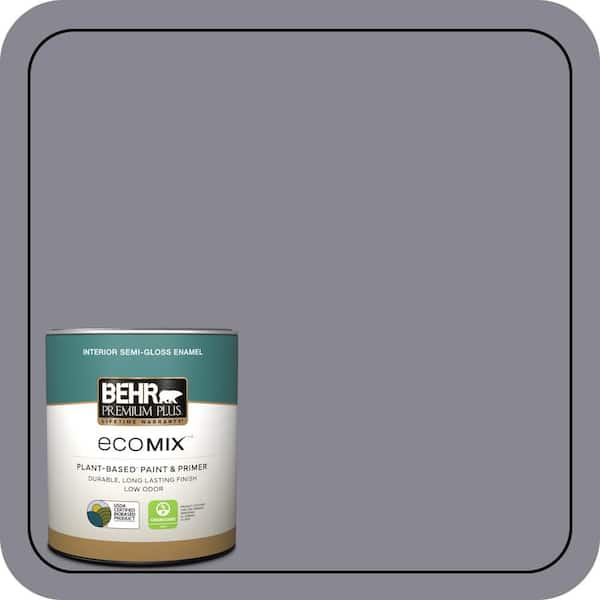 BEHR PREMIUM PLUS 1 qt. #N550-5 Box Office Semi-Gloss Enamel EcoMix ...