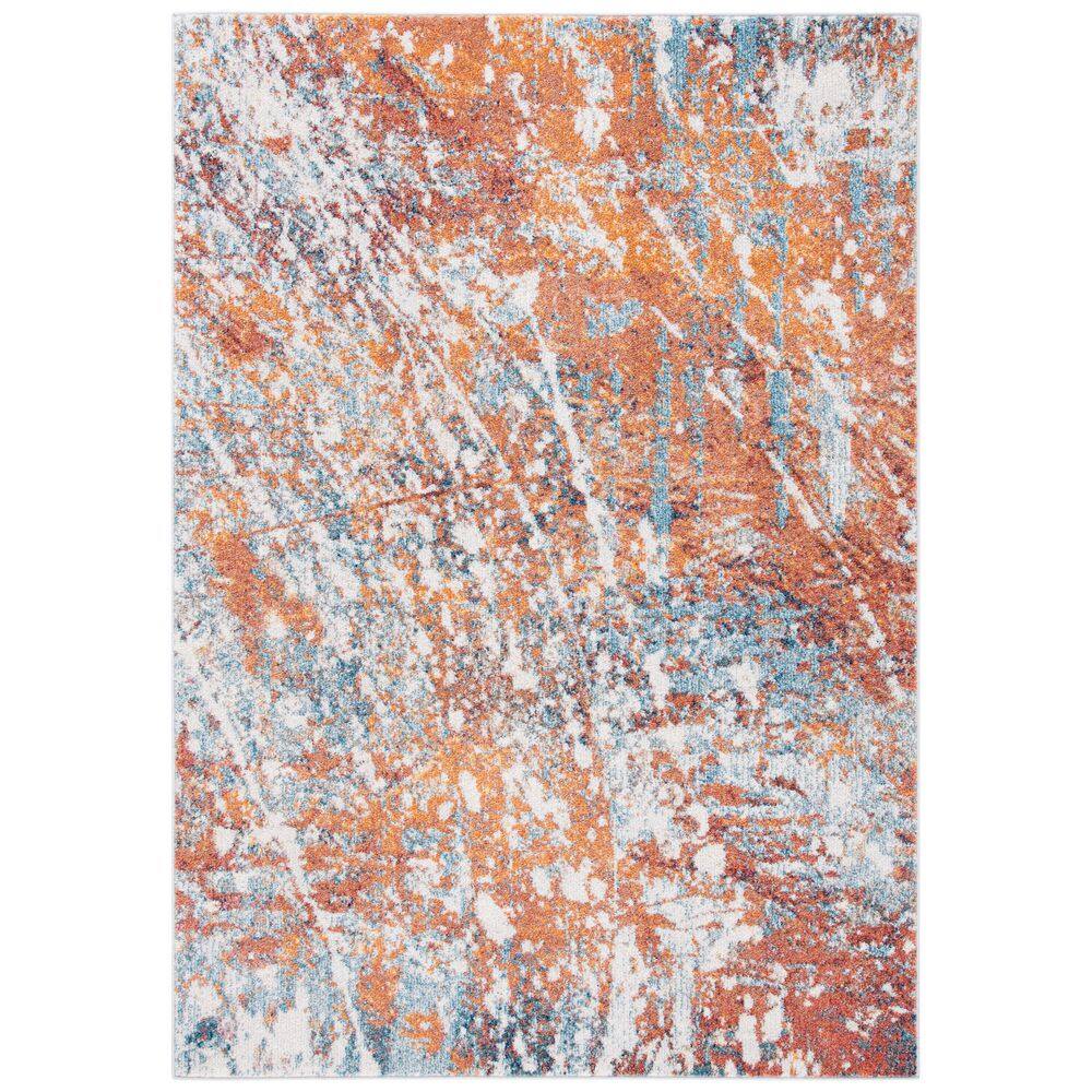 SAFAVIEH Crystal 5 ft. x 8 ft. Ivory/Rust Splattered Marble Area Rug ...