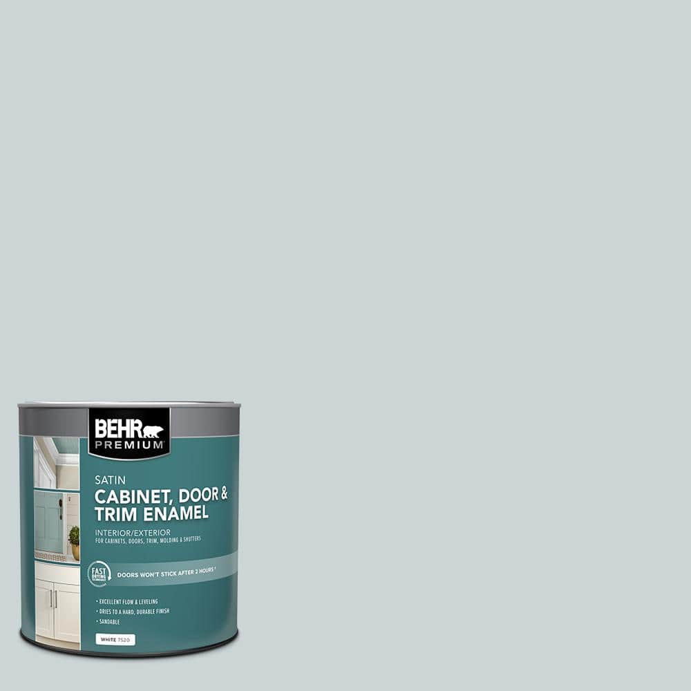 BEHR PREMIUM 1 qt. #N470-1 Ash Blue Satin Enamel Interior/Exterior ... BEHR PREMIUM 1 qt. #N470-1 Ash Blue Satin Enamel Interior/Exterior ...