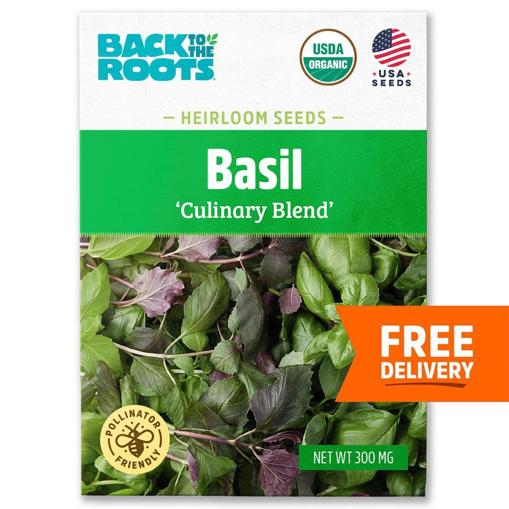 Back to the Roots Organic Basil 'Culinary Blend' Heirloom Herb Seeds ...