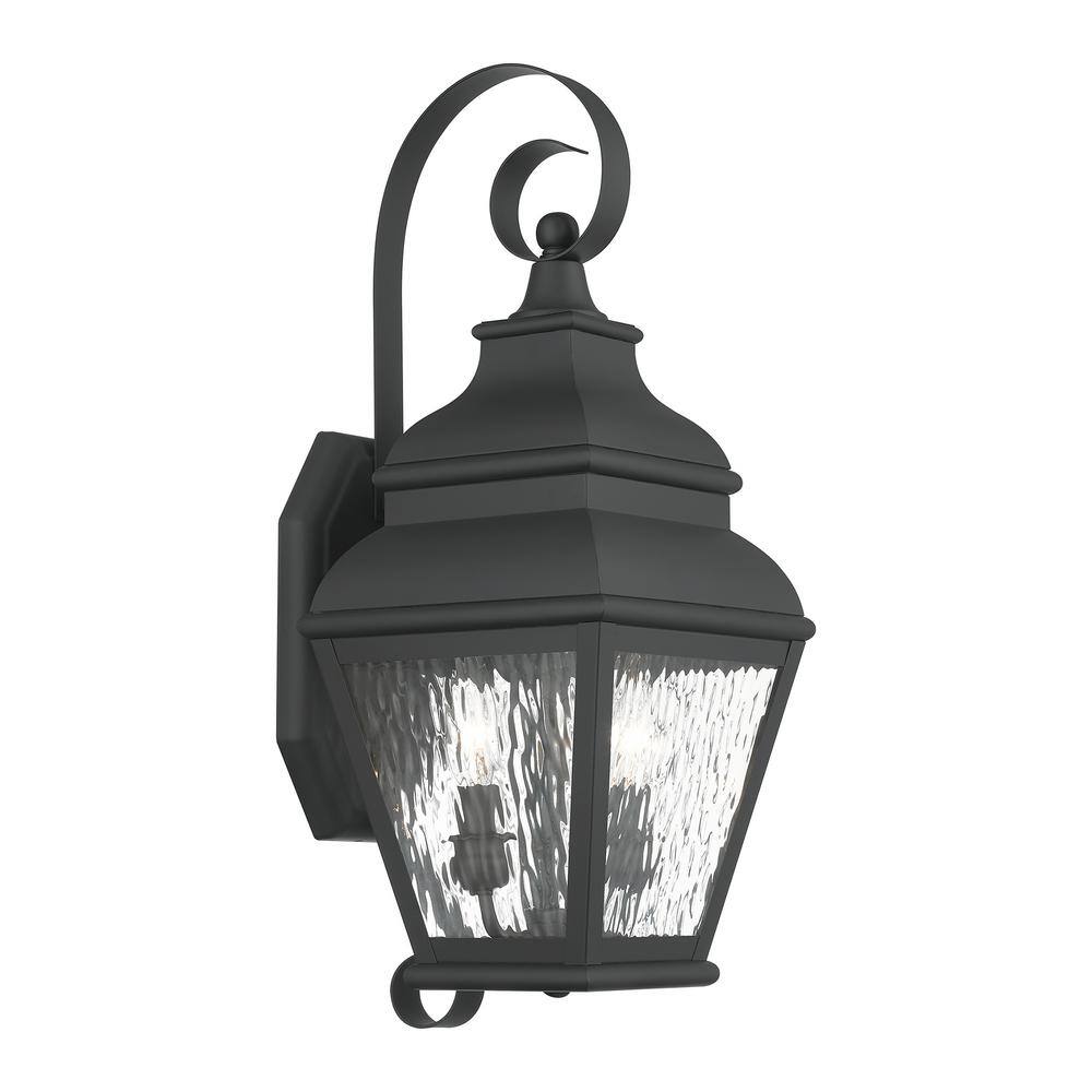 AVIANCE LIGHTING Millstone 21.5 in. 2-Light Black Outdoor Hardwired ...