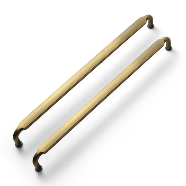 Goo-Ki 12-Pack 10 in. (256mm) Modern Brushed Bronze Zinc Alloy Cabinet Bar Pulls 2202KFGT-256-12 ...