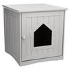 TRIXIE Standard Wooden Litter Box Enclosure in Gray 40291 - The Home Depot