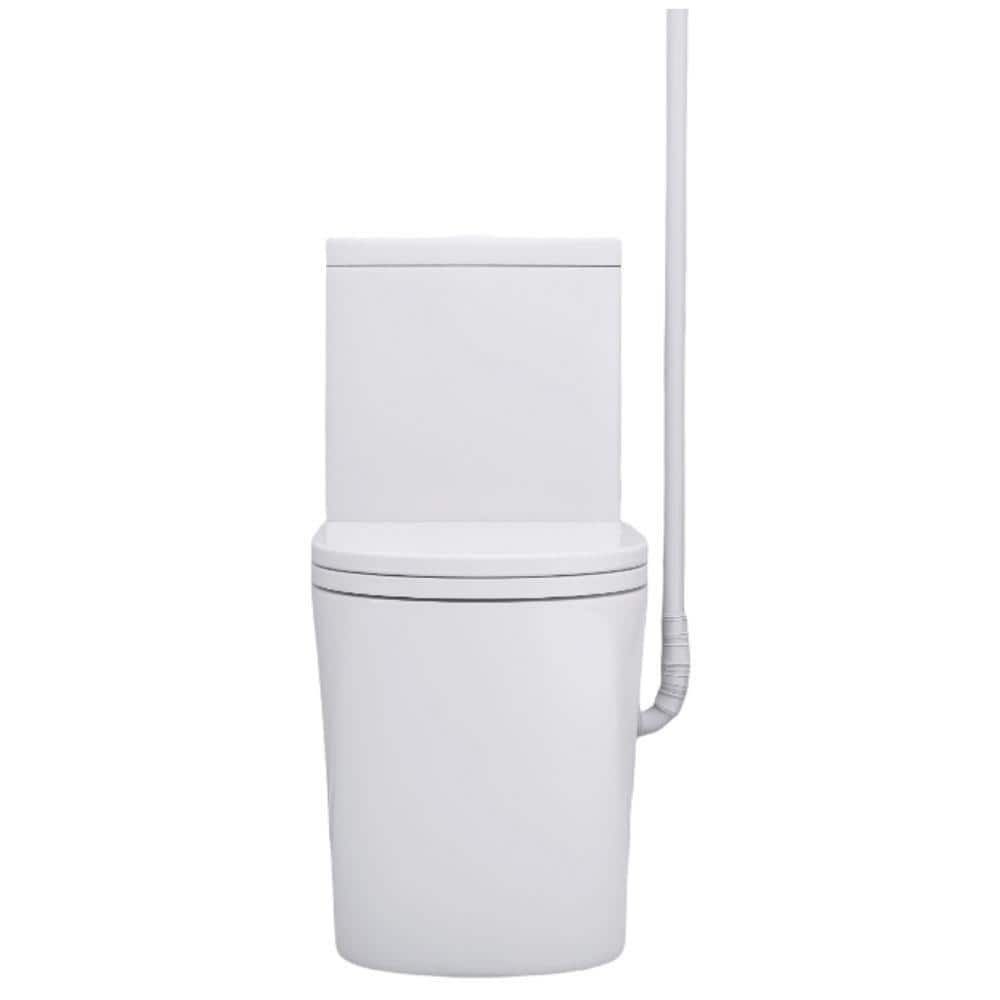 Xuanlur Upflush Toilet For Basement, Powerful Dual Flush Elongated 17. ...