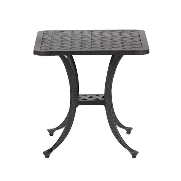 cenadinz Dark Lava Bronze Aluminum Outdoor Side Table H-B01053824 - The ...