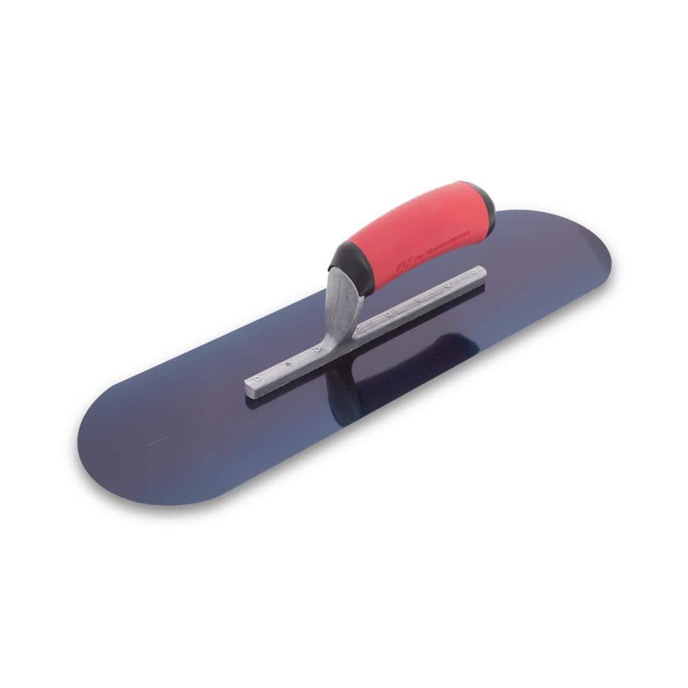 MARSHALLTOWN 16 in. x 4-1/2 in. Blue Steel Pool Trowel-Resilient Handle ...