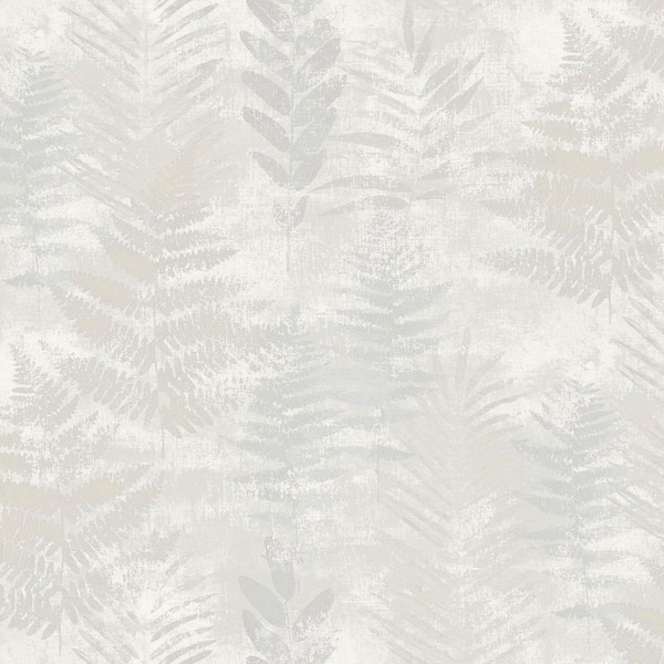 Veer Decor Fern Horizon White Wallpaper Sample 8252-AE1-S - The Home Depot