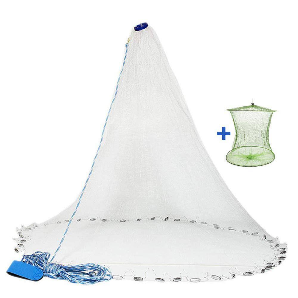 Angel Sar 6 ft. Saltwater Fishing Cast Net for Bait Trap Fish, Heavy ...