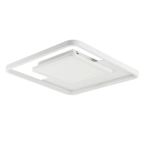 INNOBULE 16 in. Square Frame Dimmable Flush Mount Ceiling Light with ...