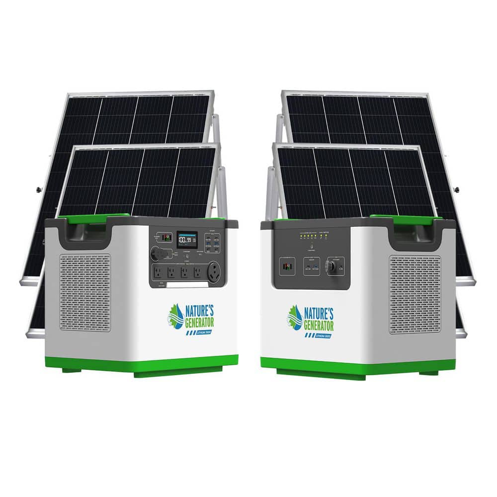 NATURE'S GENERATOR Lithium 3600-Watt Cont/7200-Watt Peak Solar and Wind ...
