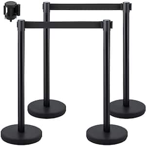 VEVOR Crowd Control Stanchion 4.9 ft. Red Velvet Ropes barriers 4 ...