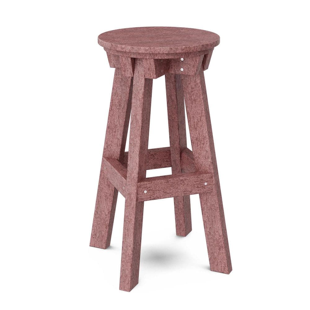 Wildridge Heritage Cherrywood HDPE Plastic Outdoor Bar Stool LCC-182-CW ...