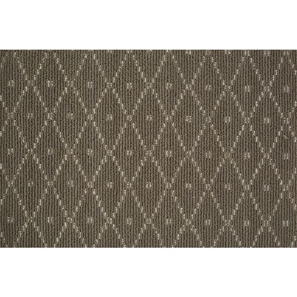 Natural Harmony Merino Diamond Dot Driftwood Custom Area Rug with Pad ...