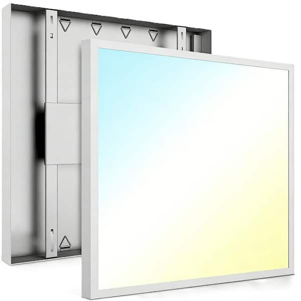 NuWatt 2 ft. x 2 ft. Surface Mount Integrated LED Panel, 120-277V, 3CCT ...