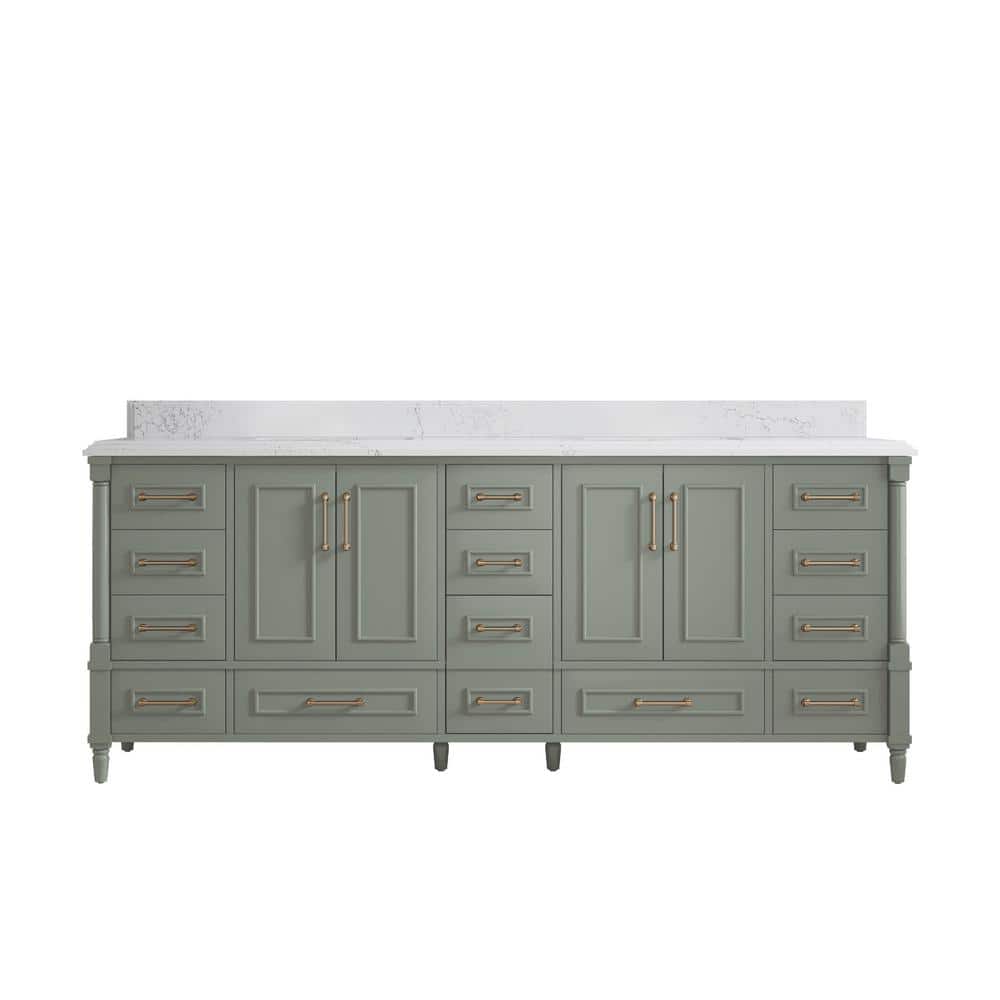 Willow Collections Hudson 84 in. W x 22 in. D x 36 in. H Double Sink ...