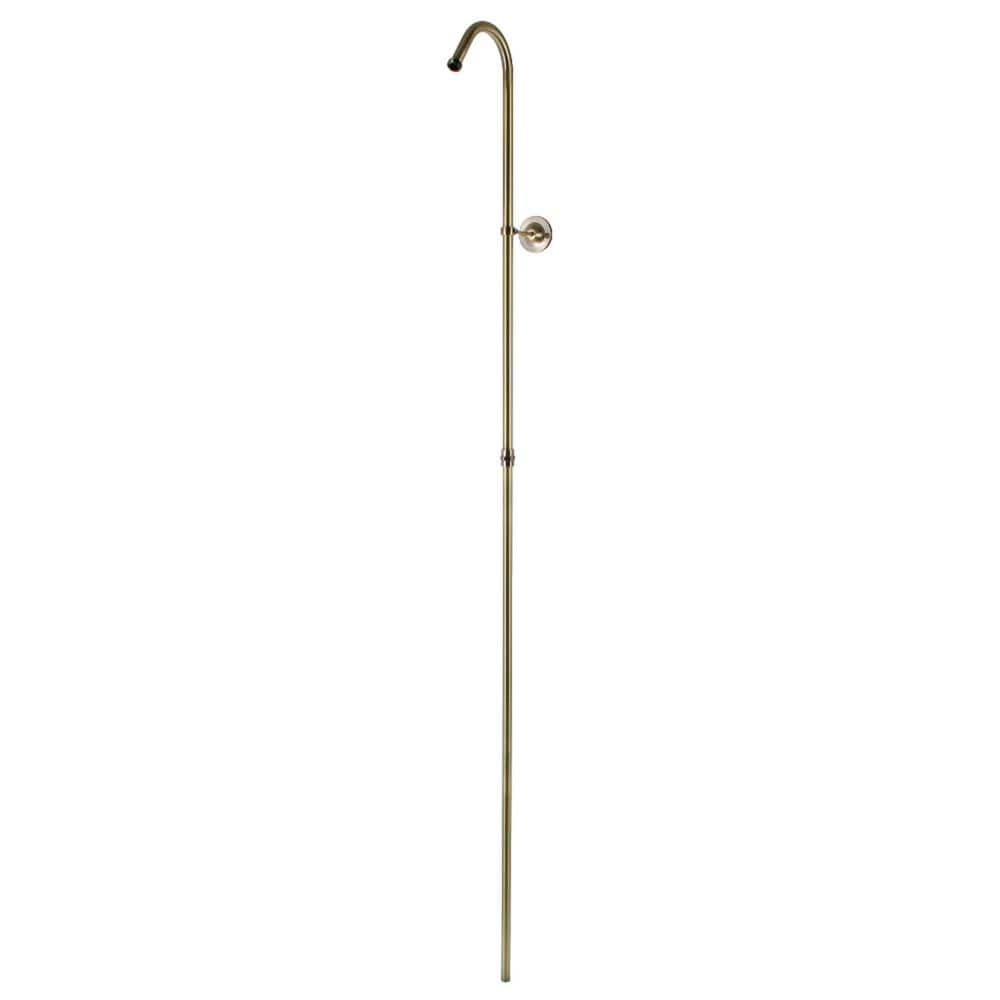 Kingston Brass Vintage 62 in. Shower Riser with Wall Support in Antique ...