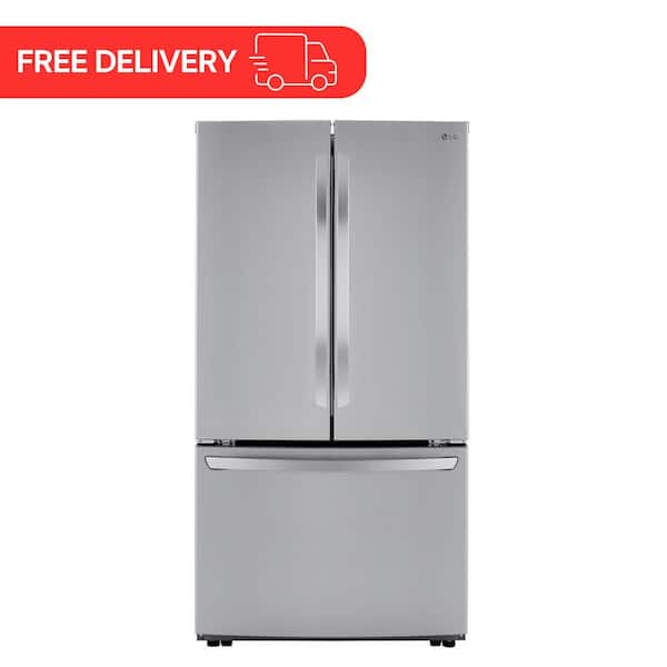 LG 29 cu. ft. 3-Door French Door Refrigerator in Stainless Steel with ...