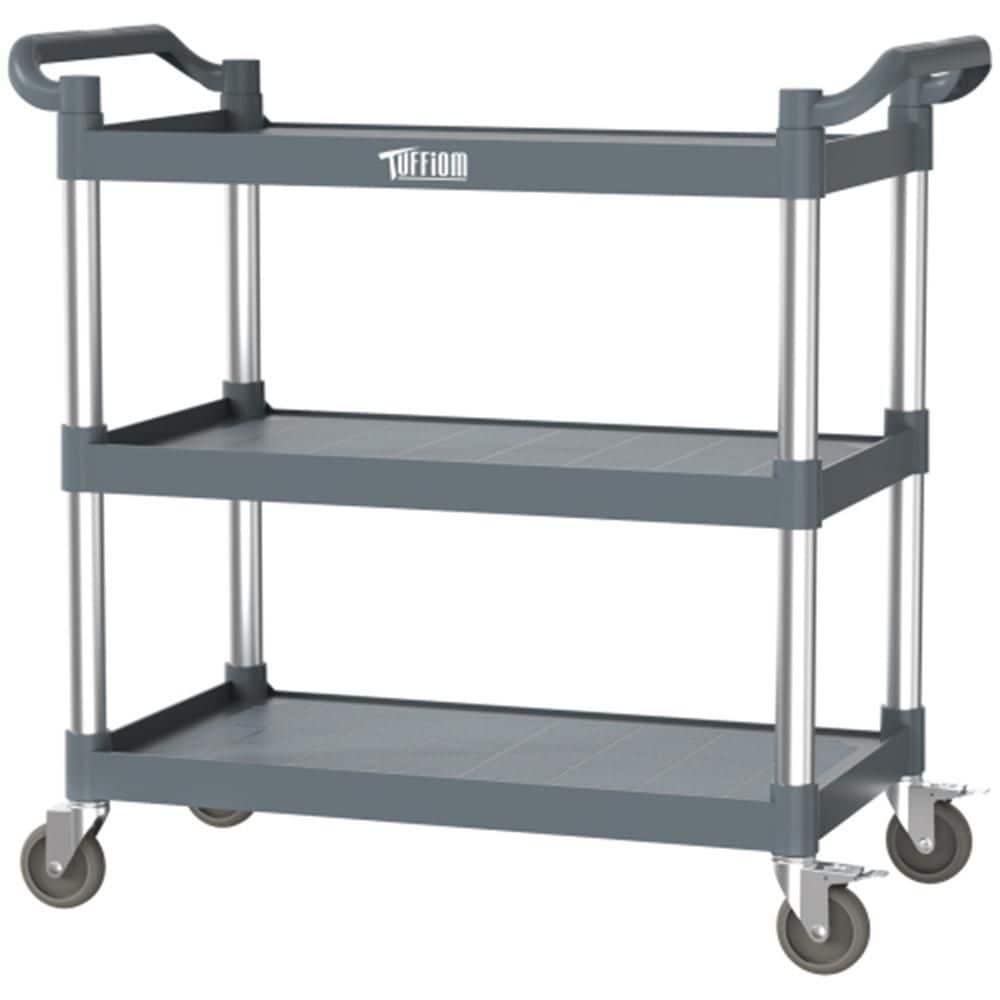 Karl home 3 Tier Medium 390 lbs. Capacity Plastic Utility Cart with ...