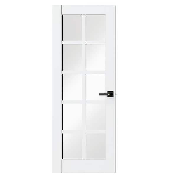 TENONER 30 in. x 80 in. 6 Panel, Composite, White Primed, Hollow Core ...