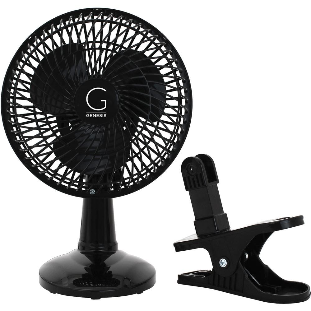 GENESIS 6 in. Convertible Table-Top and Clip Fan Fully Adjustable Head ...