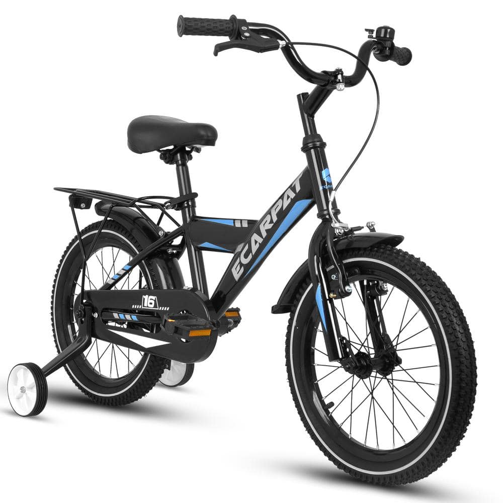 Siavonce A16115 Black Kids Bike 16 in.ch for Boys and Girls with ...