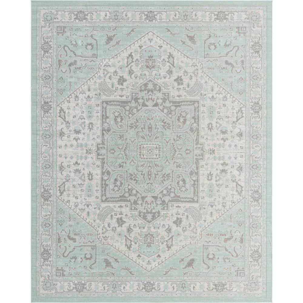 Unique Loom Whitney Milano Mint 7 ft. 10 in. x 10 ft. Area Rug 3154829 ...