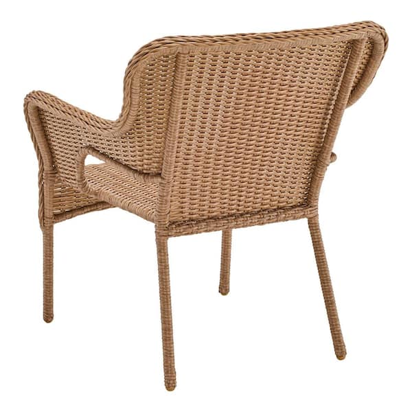 StyleWell Eastlake Honey Brown Stack Wicker Outdoor Lounge StyleWell Eastlake Honey Brown Stack Wicker Outdoor Lounge