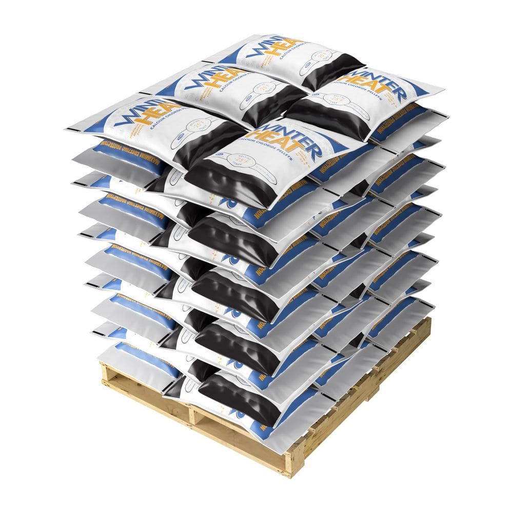 Winter Heat 50 lbs. Calcium Chloride Pellets Pallet (50 Bags) 50B ...