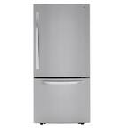 GE 24.8 cu. ft. Bottom Freezer Refrigerator in Fingerprint Resistant ...