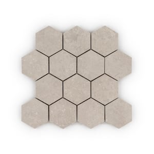Jeffrey Court Take Home Tile Sample - Swiss Frost Off- White 4 in. x 4 ...