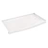 Delta Classic 500 Curve 60 in. L x 32 in. W Alcove Shower Pan Base with ...
