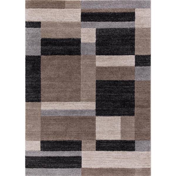 Home Decorators Collection Square Multi-Colored 7 ft. x 9 ft. Geometric ...