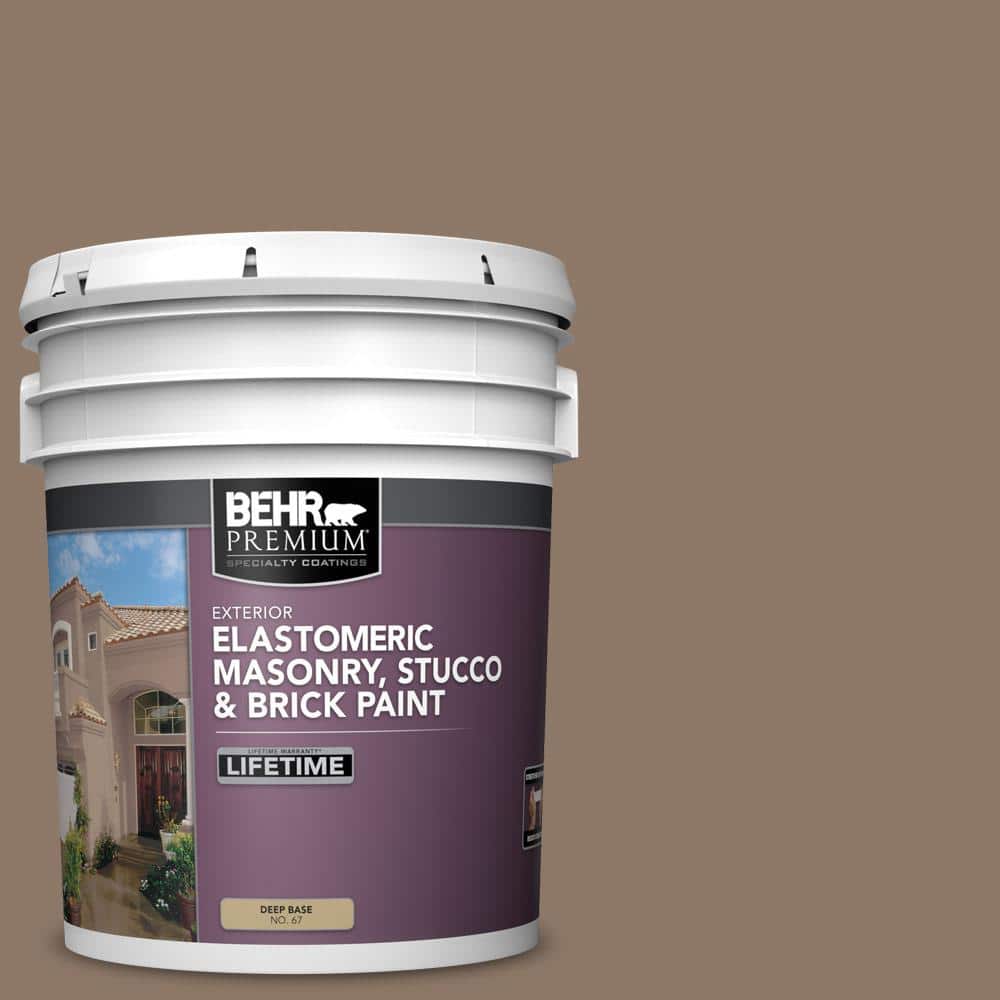 BEHR PREMIUM 5 gal. #PPU5-05 Coconut Shell Elastomeric Masonry, Stucco ...