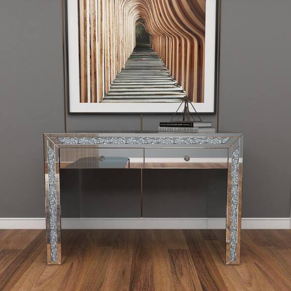 Studded Mirrored Sofa Table | Cabinets Matttroy