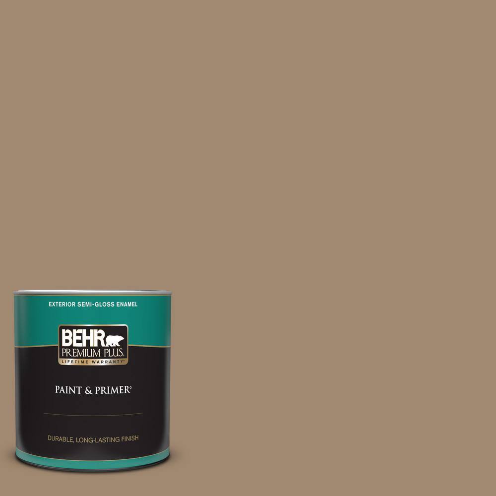 BEHR PREMIUM PLUS 1 qt. #700D-5 Toffee Crunch Semi-Gloss Enamel ...